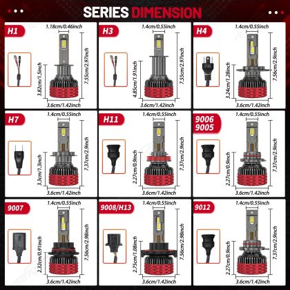2 x LED H3 12V 30000LM 120W 6500K Headlight Bulbs | Brighter, Cooler ...