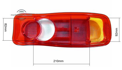 Tail Reverce Back Break Indicator lights lens Renault Daf Mercedes Truck